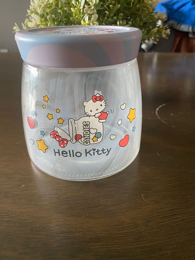 Hello kitty Glass Jar, Furniture & Home Living, Kitchenware & Tableware ...