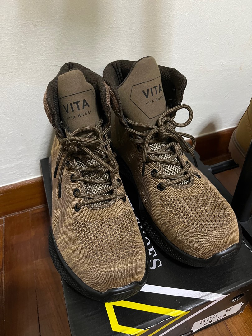 High Cut Safety Shoes Strong Grip Lightweight Steel Toe Pierce Proof ...