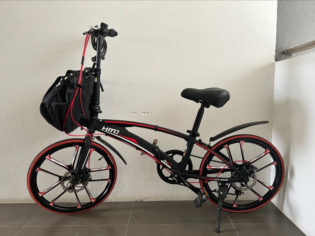 Hito X6 Foldable Bike Bicycle 22" + Accessories, Sports Equipment ...