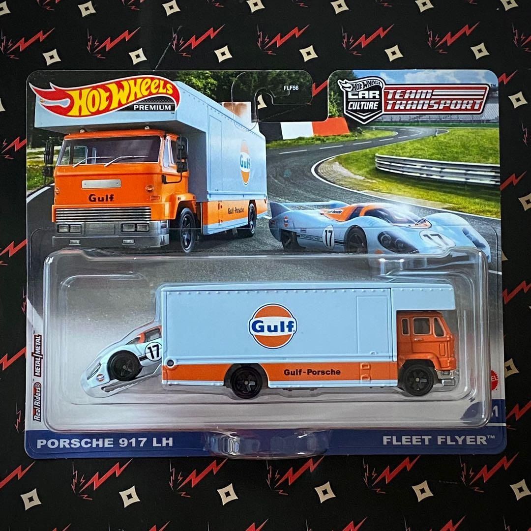 Hot Wheels Team Transport 45 Porsche 962 Shell & Sakura Sprinter ...