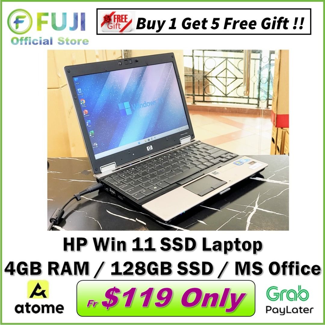 HP Win 11 intel SSD Laptop - 4GB RAM - 128GB SSD - Windows 11 - Free MS ...