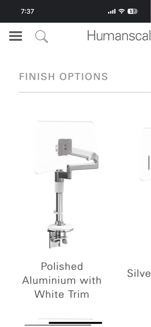Humanscale M/flex M2.1 Ergonomic Monitor Arm, Computers & Tech, Parts & Accessories, Other ...
