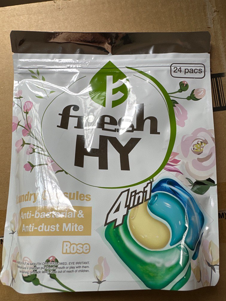 HY Fresh Laundry Capsules refill pack - 24 pacs, Furniture & Home ...