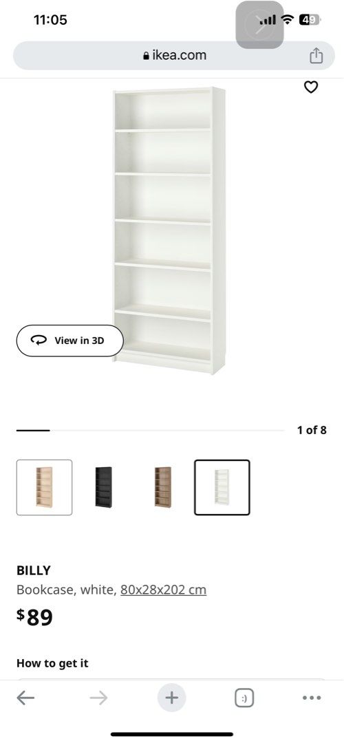 IKEA Billy Bookcase, Furniture & Home Living, Furniture, Shelves ...