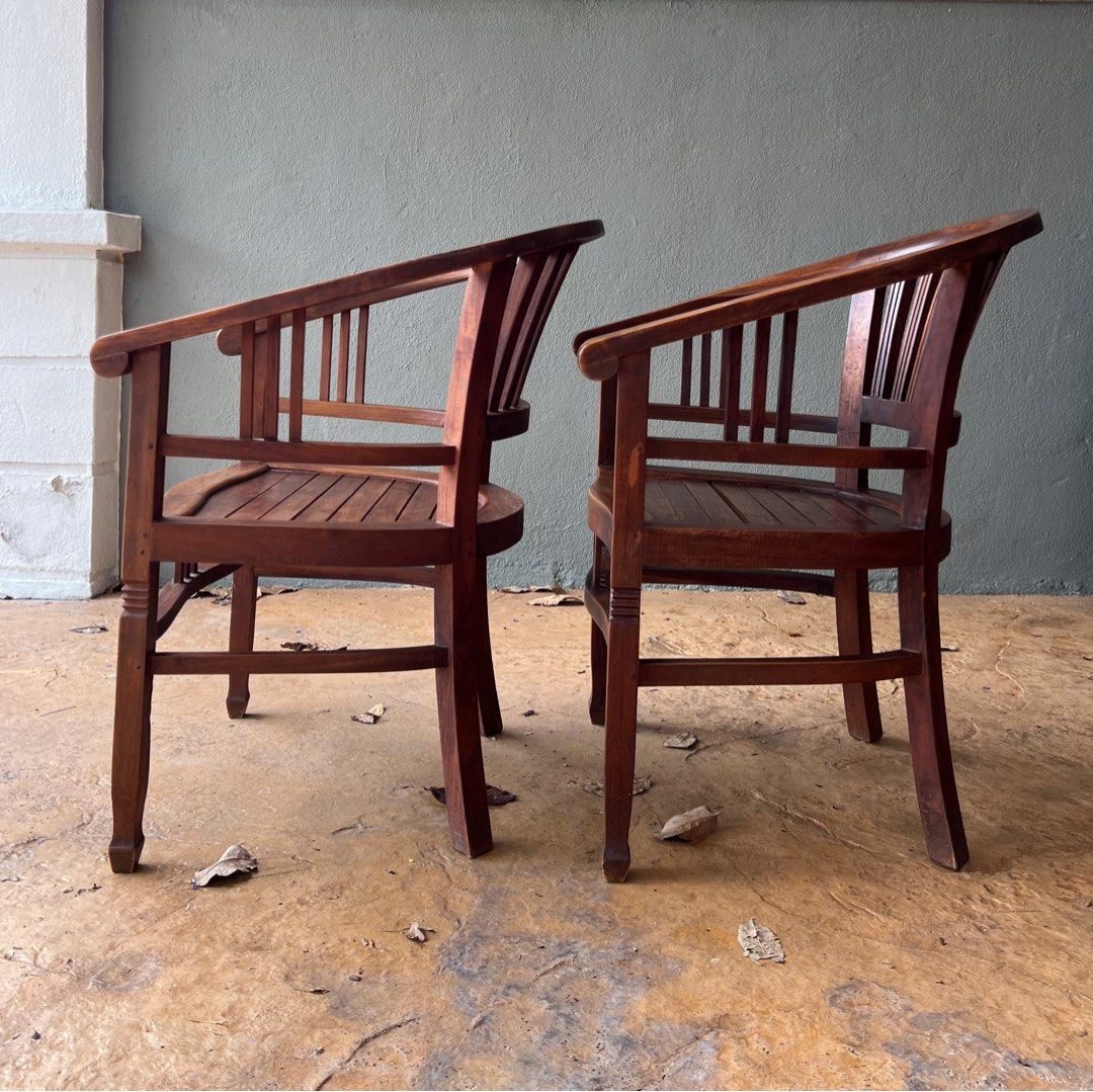Indonesian wooden chair, Furniture & Home Living, Furniture, Chairs on ...