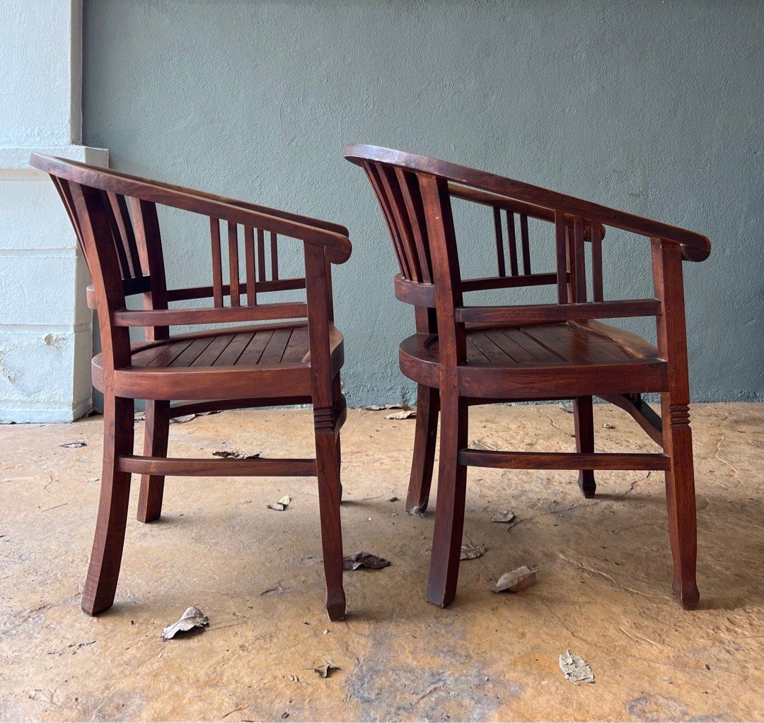 Indonesian wooden chair, Furniture & Home Living, Furniture, Chairs on ...