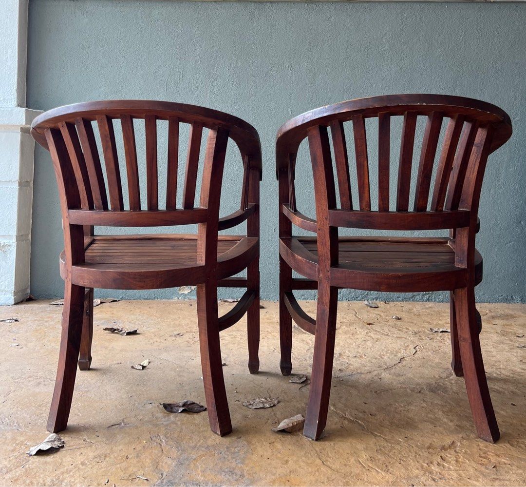 Indonesian wooden chair, Furniture & Home Living, Furniture, Chairs on ...