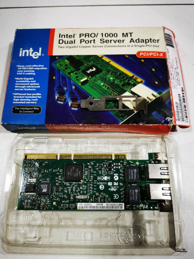 Intel Pro Dual Port Server Network 1Gbps Gigabit RJ45 PCI Adaptor Card ...