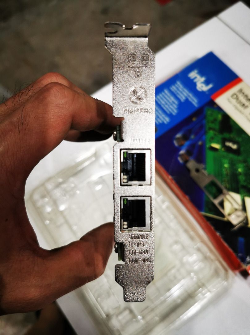 Intel Pro Dual Port Server Network 1Gbps Gigabit RJ45 PCI Adaptor Card ...