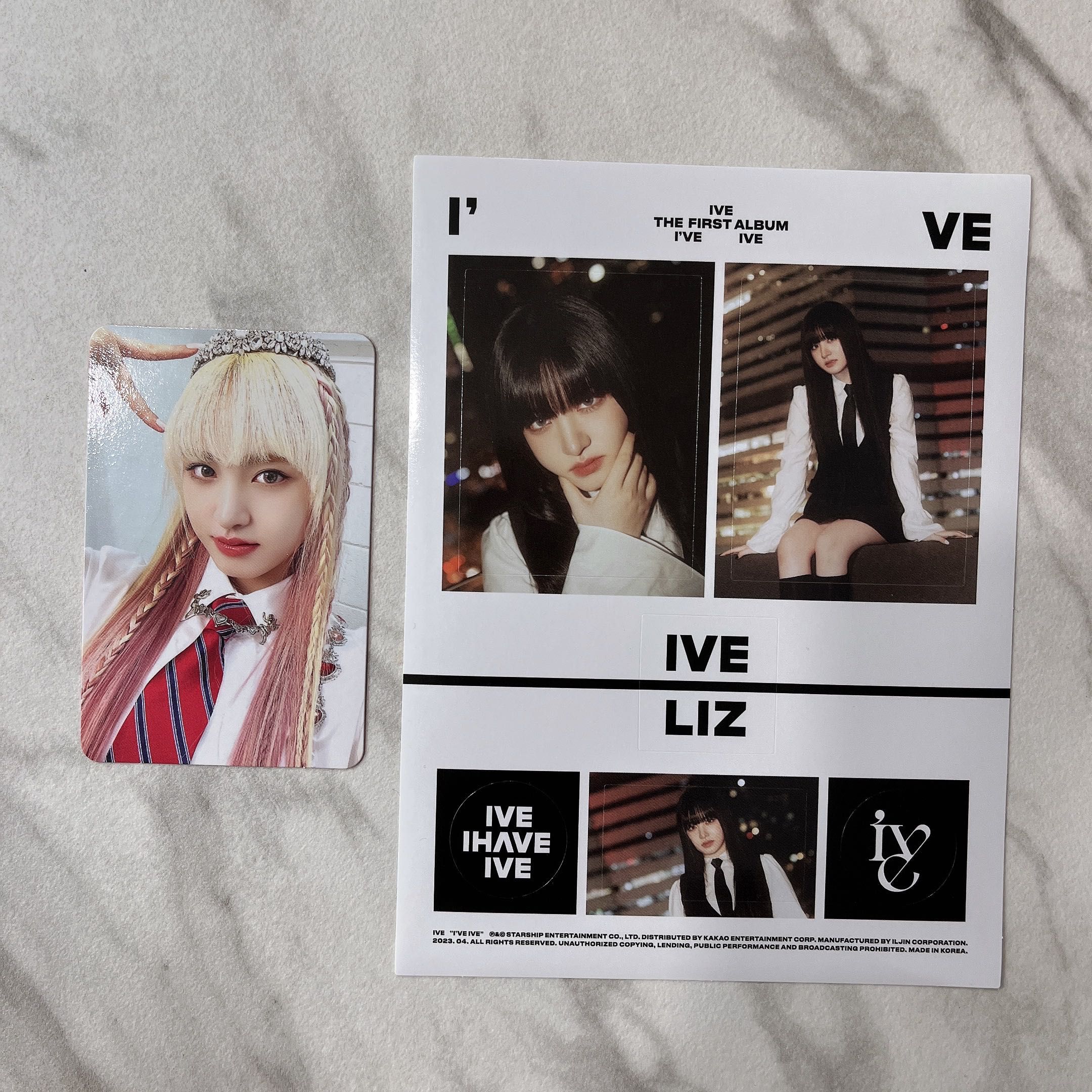 Ive Liz - Photo card & Sticker set, Hobbies & Toys, Memorabilia ...