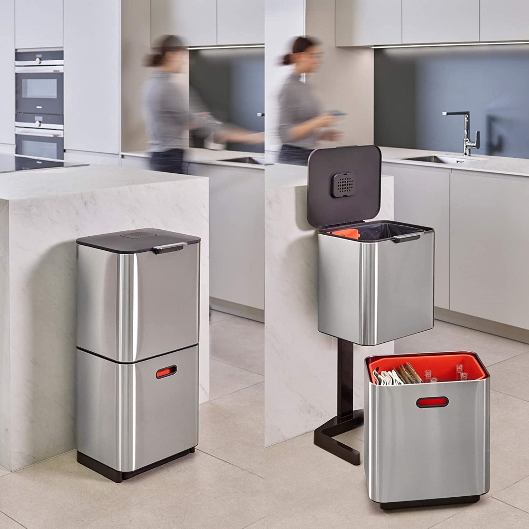 Joseph Joseph Intelligent Waste Totem Max Kitchen Trash Can and Recycle ...