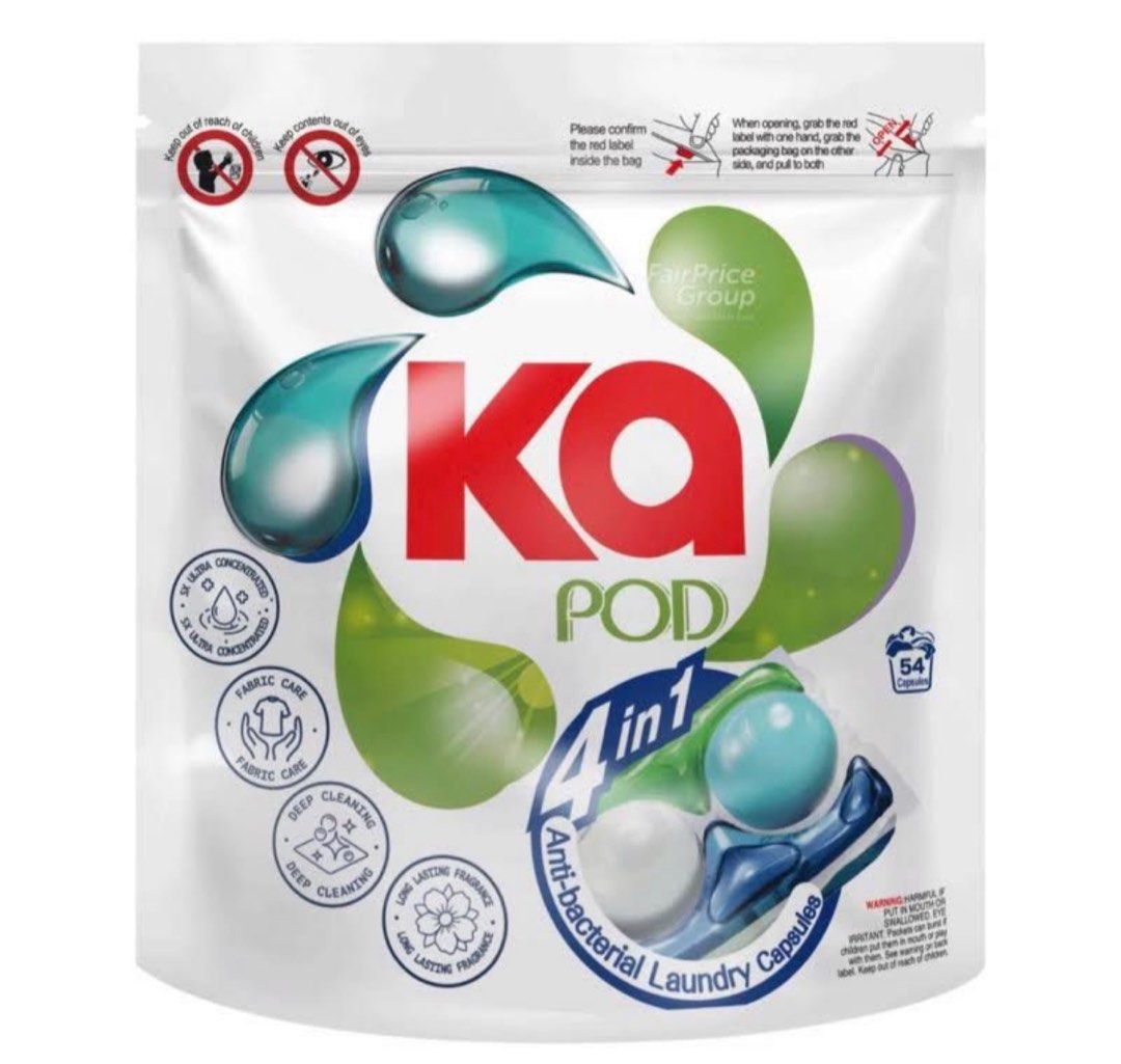 KA 4in1 laundry capsules refill 54 pods, Furniture & Home Living ...