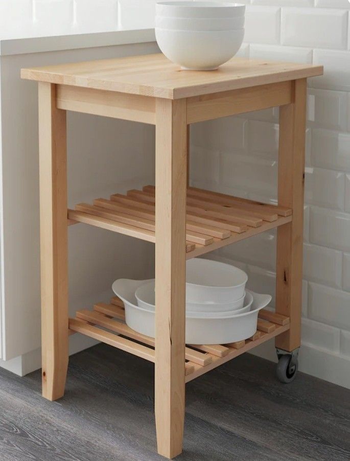 Kitchen Side table with Wheels, Furniture & Home Living, Furniture ...