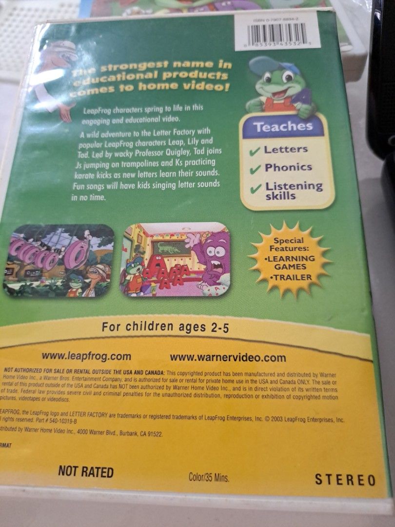 Leap Frog educational dvds - letter factory, math circus, phonics ...