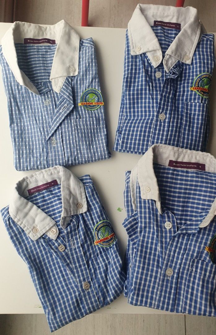 Learning Vision uniform blue shirt, Babies & Kids, Babies & Kids ...