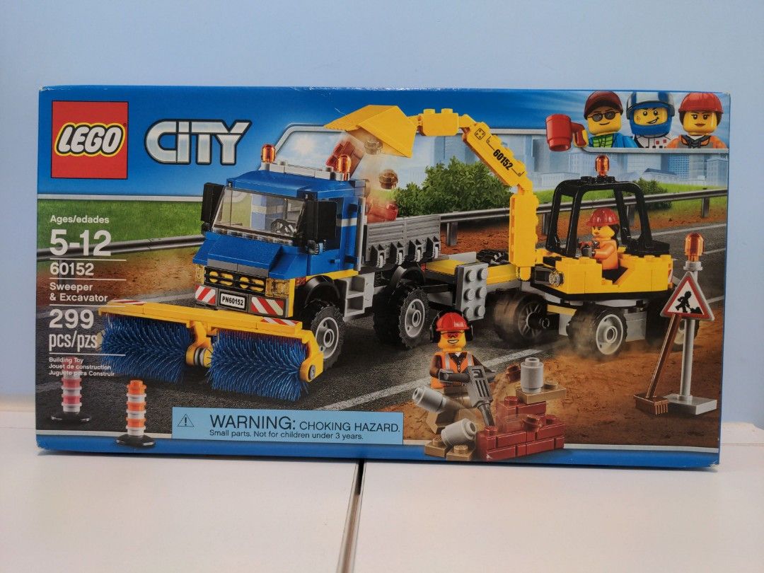 LEGO CITY #60152 Sweeper & Excavator, 興趣及遊戲, 玩具 & 遊戲類 - Carousell