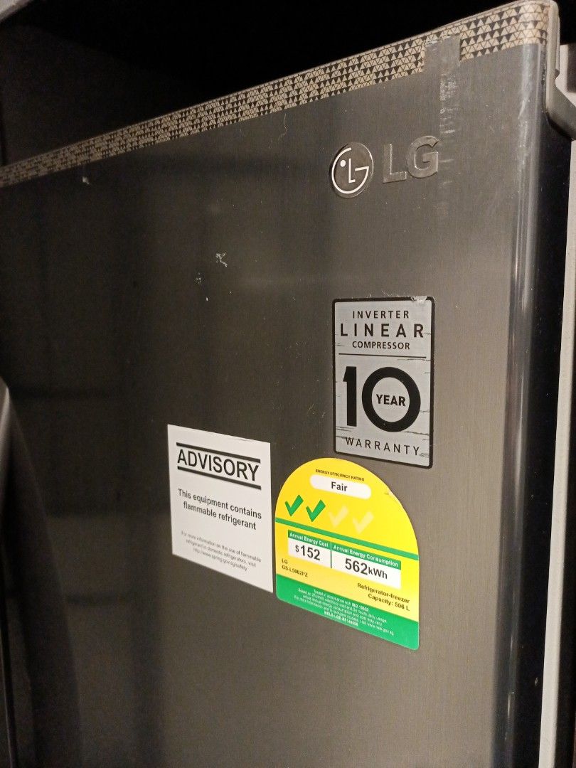 LG 2 door Refrigerator GS-L5062PZ, TV & Home Appliances, Kitchen ...