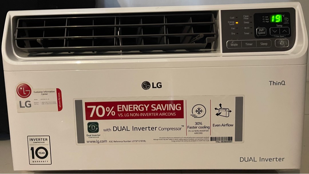 LG dual inverter 1HP, TV & Home Appliances, Air Conditioning and ...