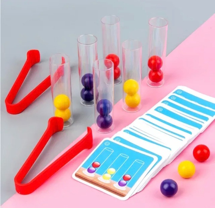 Logic Thinking Tube Clamping Wooden Color Balls, Hobbies & Toys, Toys ...