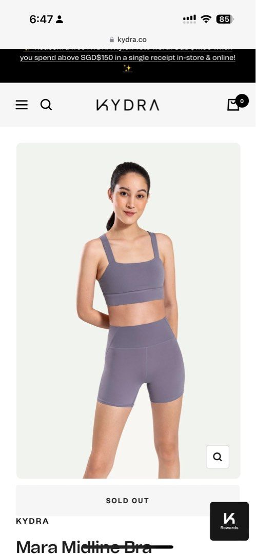 Mara Midline Bra, Women's Fashion, Activewear on Carousell