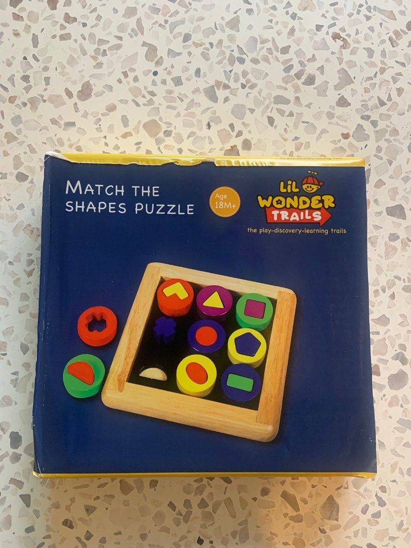 Match the shapes puzzle (1.5y+), Hobbies & Toys, Toys & Games on Carousell
