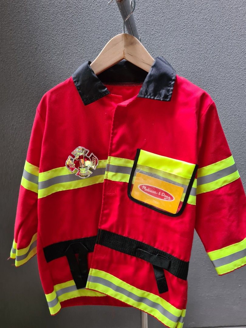 Melissa & Doug fireman role play costume, Babies & Kids, Babies & Kids ...