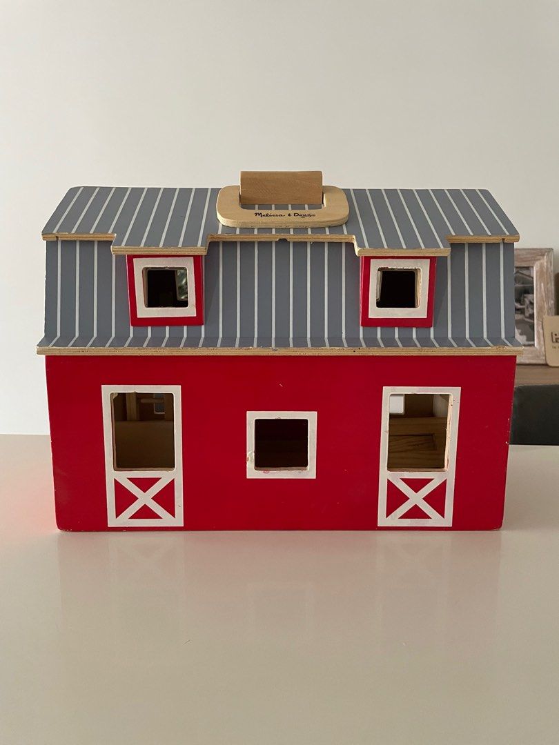 Melissa & Doug Wooden Fold & Go Farm House, Babies & Kids, Infant ...