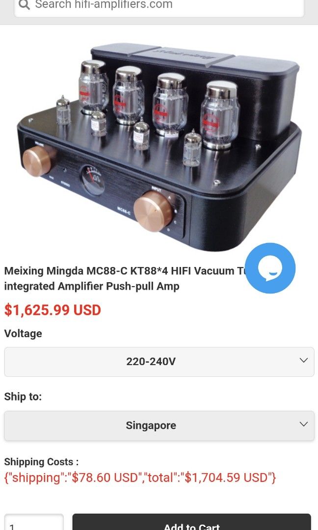 Mingda MC-88 integrated tube amp (KT88, 12AU7, 12AX7) tube amplifier ...