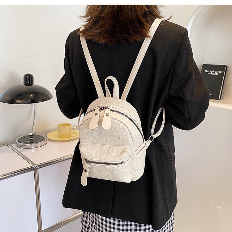 Mini Small Backpack in white cream colour, Women's Fashion, Bags ...