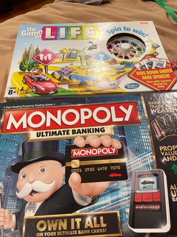Monopoly and Game of life, Hobbies & Toys, Toys & Games on Carousell