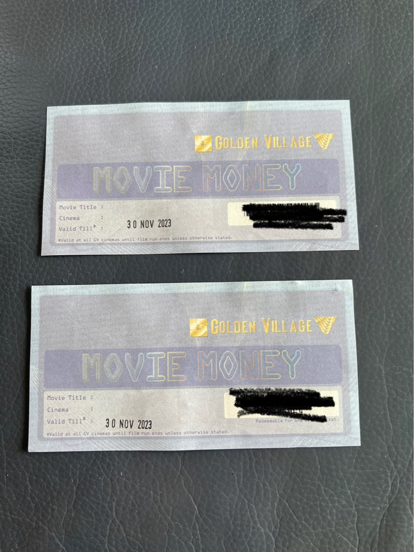 Golden Village movie tickets, Tickets & Vouchers, Vouchers on Carousell