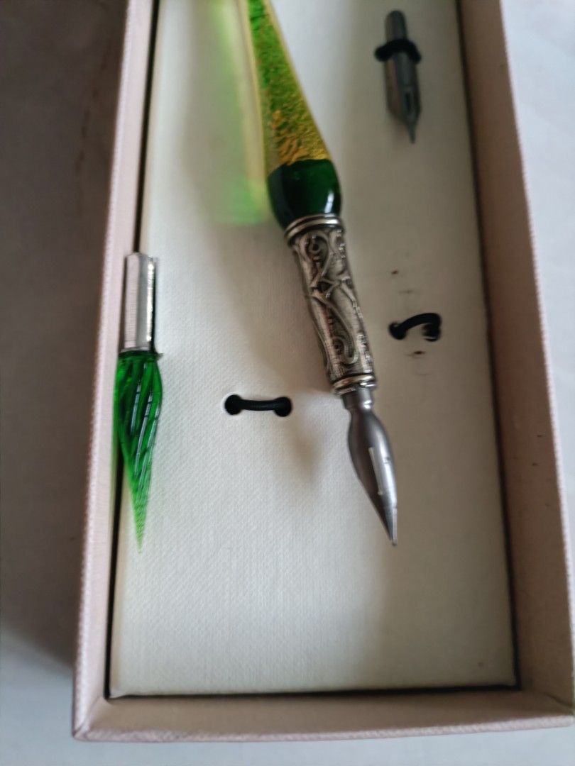 Murano Glass calligraphy Fountain Pen with ink from Venice Italy ...