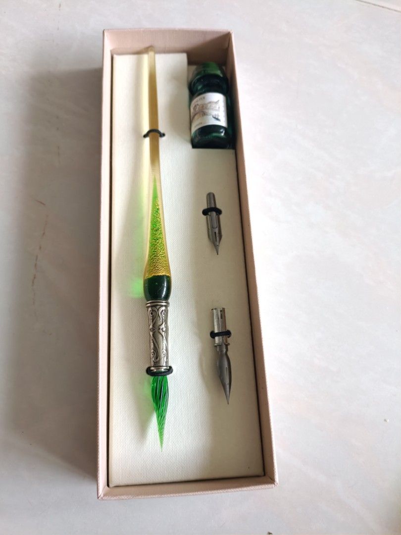 Murano Glass calligraphy Fountain Pen with ink from Venice Italy ...