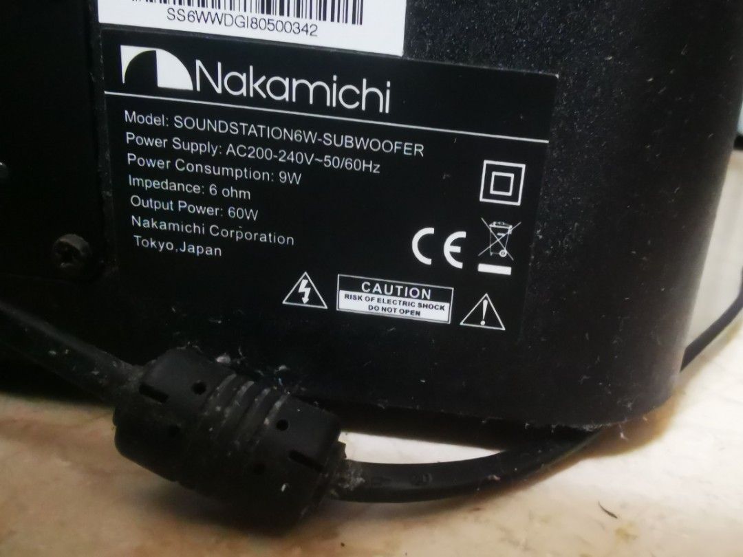 Nakamichi subwoofer, Audio, Soundbars, Speakers & Amplifiers on Carousell