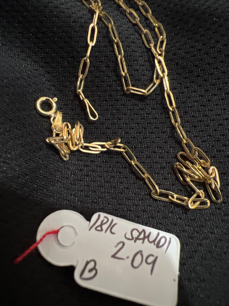 Necklace Real gold Paperclip on Carousell