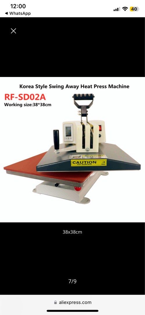 NEW Korea Style Swing Away Heat Press Machine, Computers & Tech, Office ...