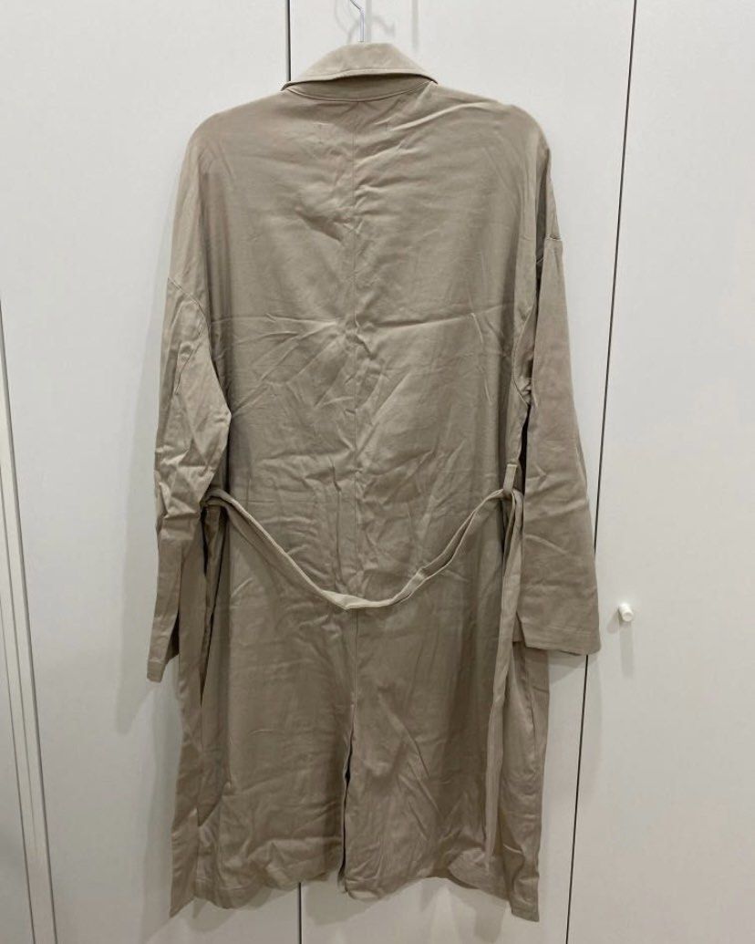 NEW Zara Basic Flowy Trench Coat Lightweight Jacket Khaki Beige, Women ...