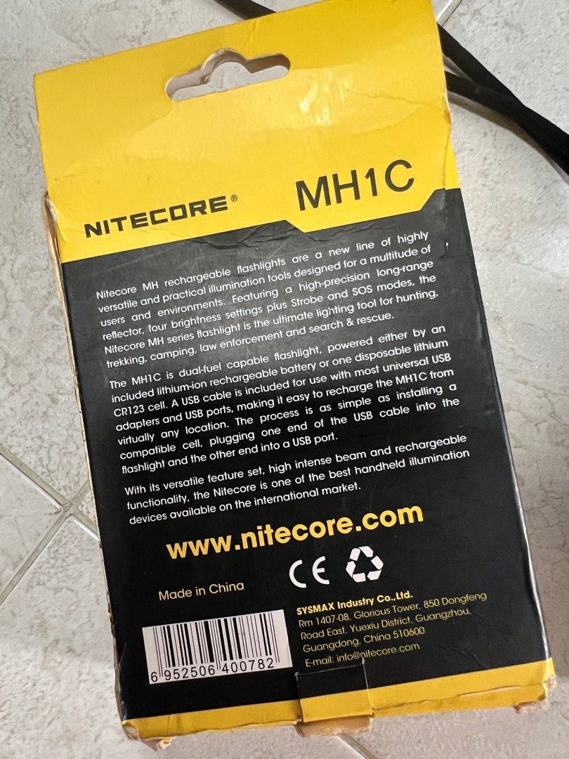 Nitecore torchlight, Sports Equipment, Hiking & Camping on Carousell