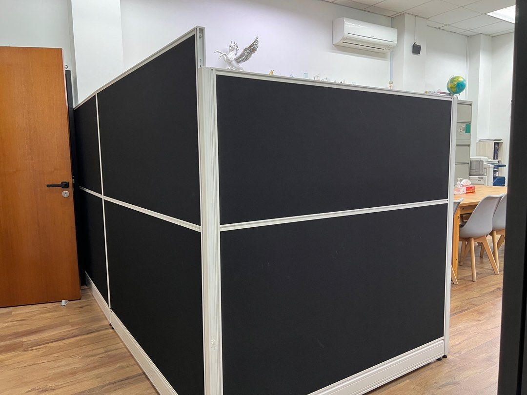 Office Partition Classic Black, Furniture & Home Living, Furniture ...