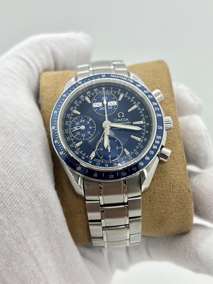 Omega Speedmaster Day Date Blue Dial Chronograph 39mm on Carousell