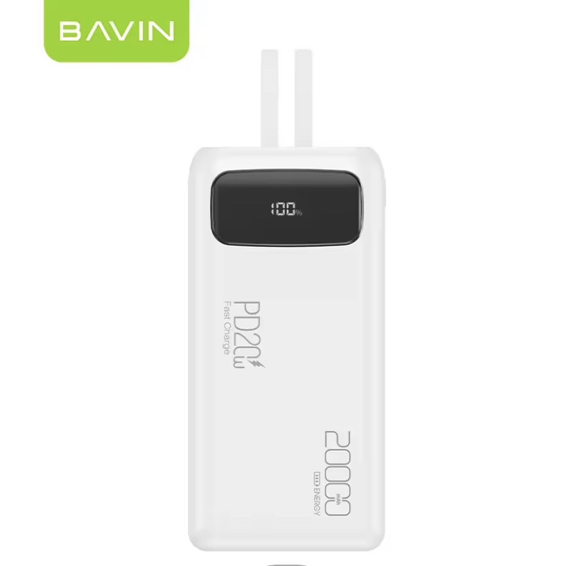 Original BAVIN 20,000 MAH with Built-In Cable and LED Digital Display ...