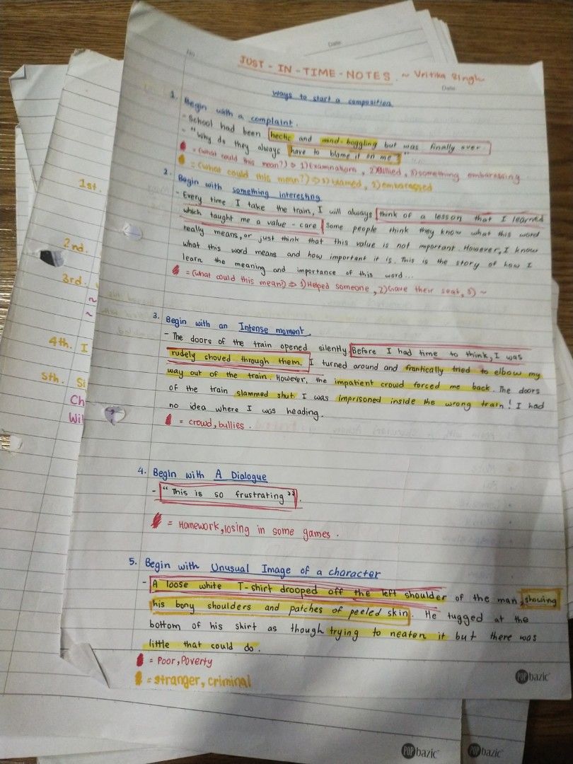 P6 Composition & Situational Writing Notes, Hobbies & Toys, Books ...