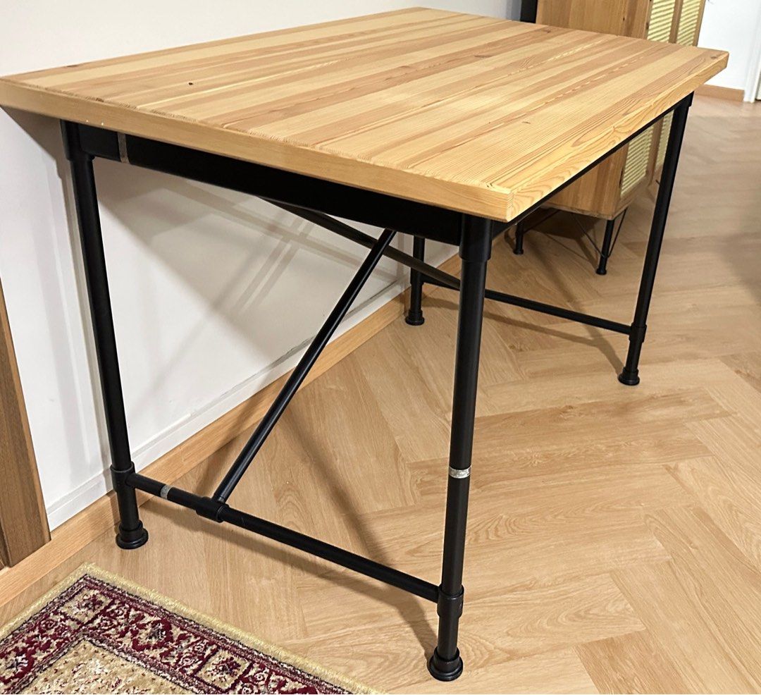 Pine Wood Desk Kullaberg, Furniture & Home Living, Furniture, Tables ...