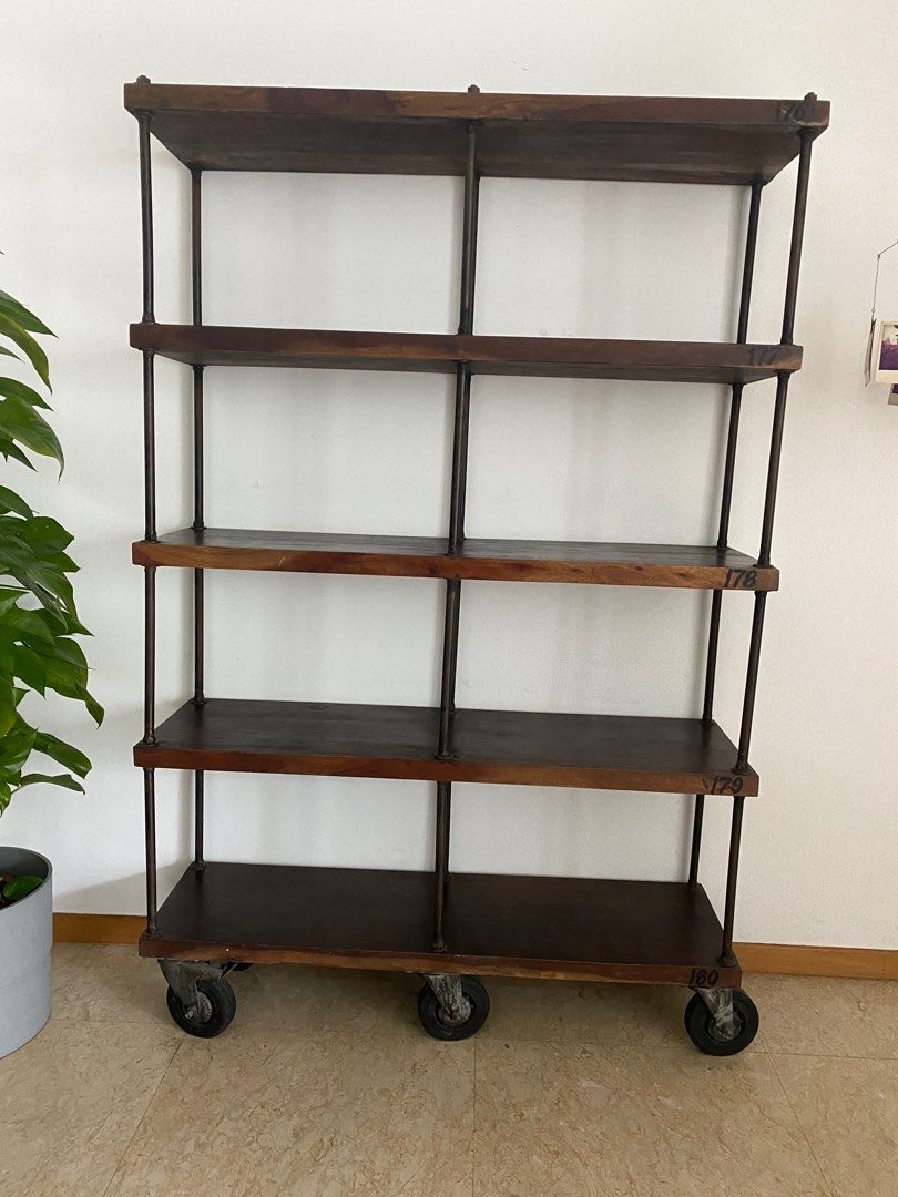 Pre-loved industrial style display shelving unit, Furniture & Home ...