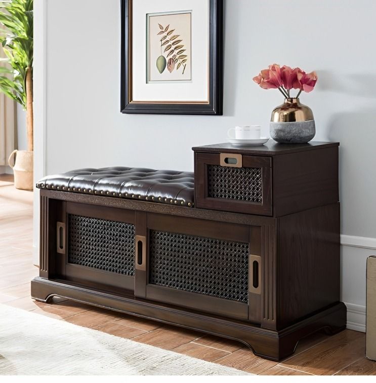 PREMIUM Shoe Rack Cabinet Bench Wooden Shoe Bench Shoe Cabinet Rack ...