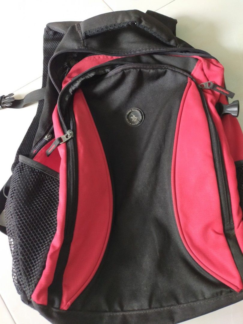 Red and black backpack, Men's Fashion, Bags, Backpacks on Carousell