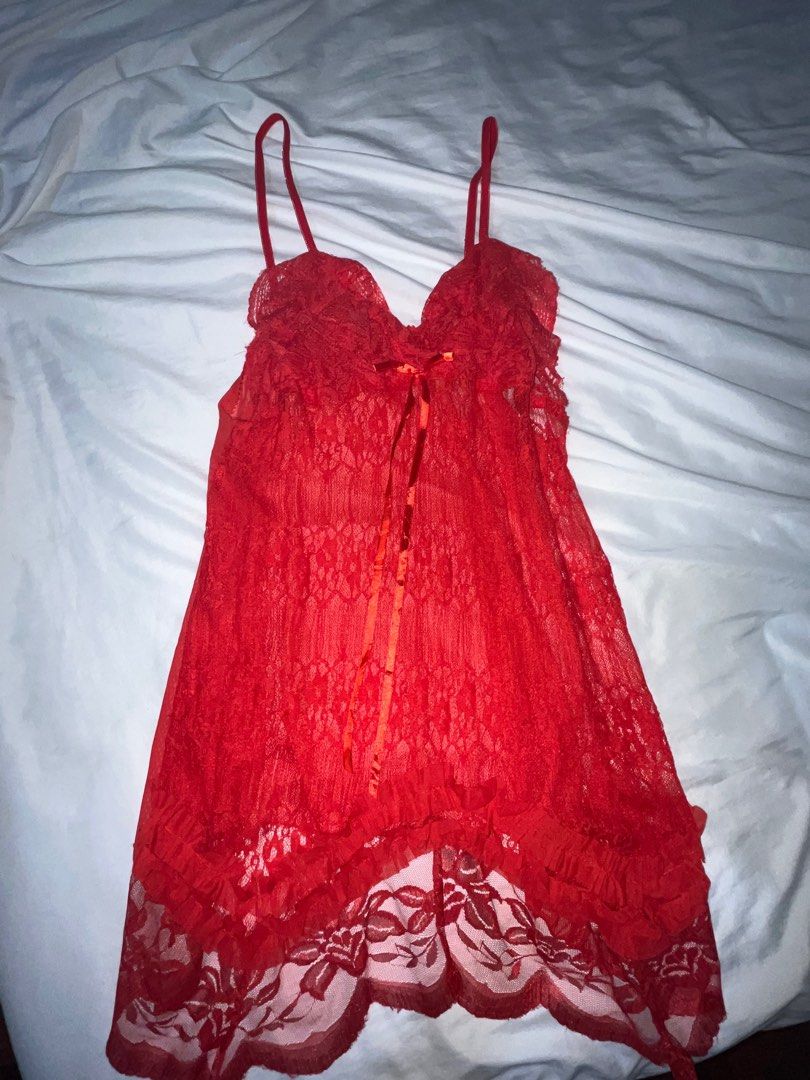 Red Lingerie, Women's Fashion, Undergarments & Loungewear on Carousell
