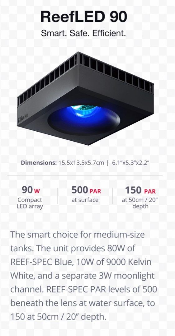 Redsea Reefled 90, Pet Supplies, Homes & Other Pet Accessories on Carousell