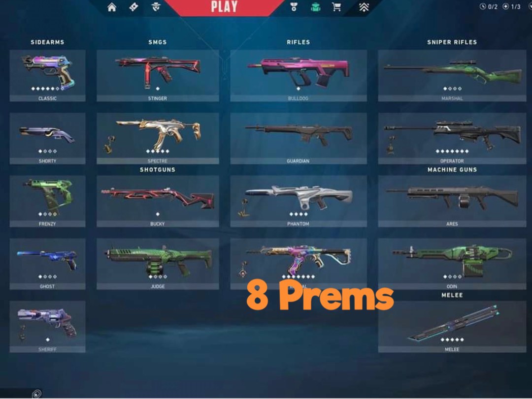 RGX FIREFLY+GLITCHPOP VANDAL+BLASTX PHANTOM, 8 PREMIUM VALORANT ACCOUNT ...