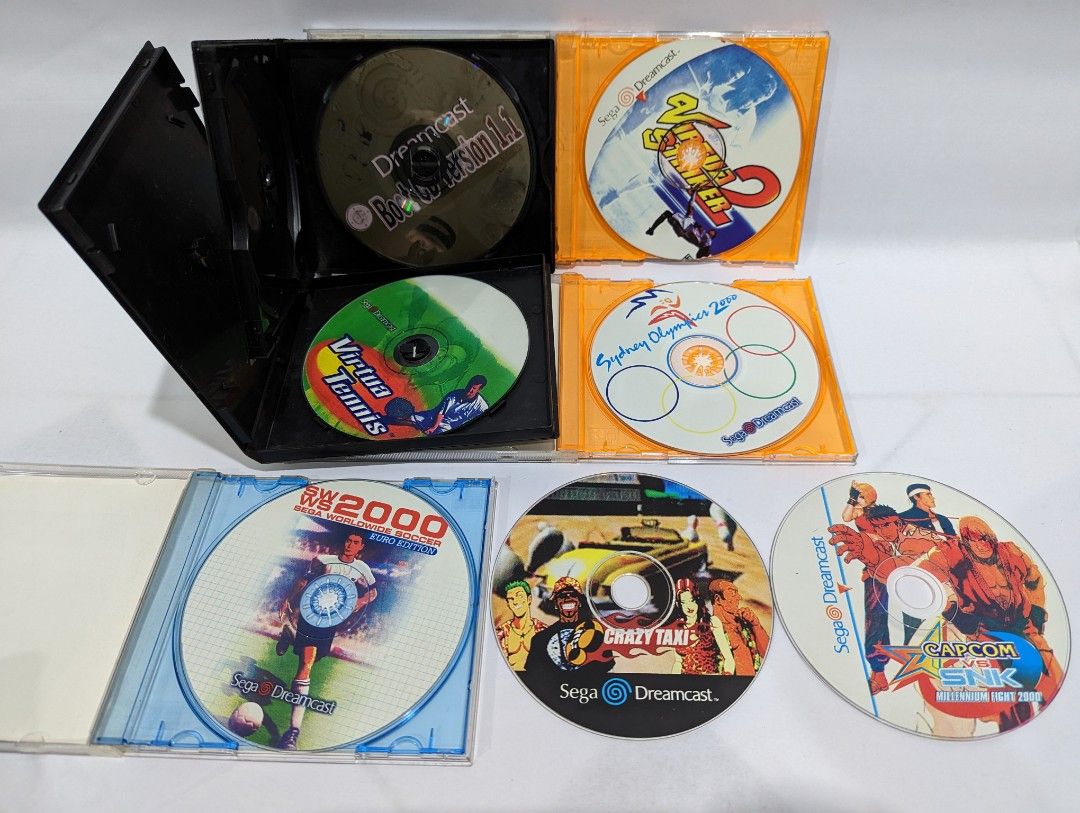 SEGA DREAMCAST CD GAMES CAPCOM VS SNK VIRTUAL STRIKER FOOTBALL SONIC ...